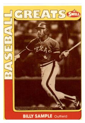 1991 Swell Baseball Greats #79 Billy Sample Texas Rangers | eBay