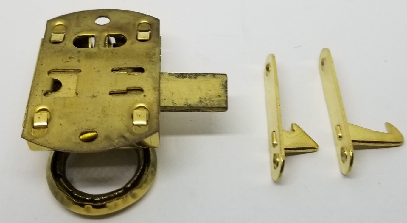 RIGHT HAND Solid BRASS Napanee Wilson Ring Cabinet Door Latch Hoosier ...