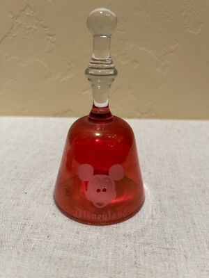 Red Etched Disneyland Micky Mouse Bell- Missing Inside Clapper | eBay