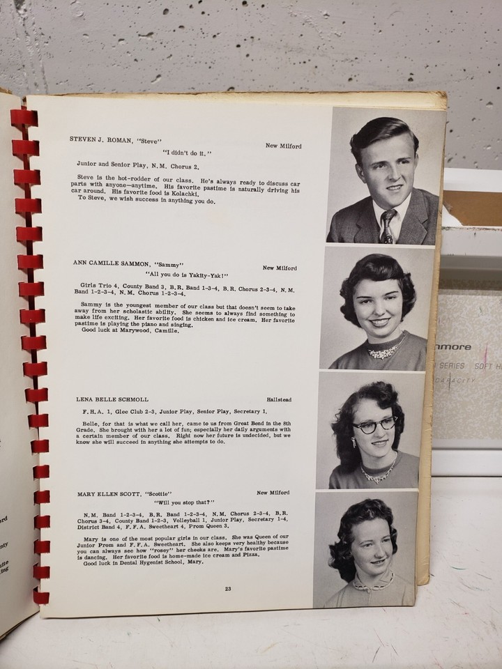 1957 Blue Ridge High School Yearbook Hallstead New Milford PA original ...