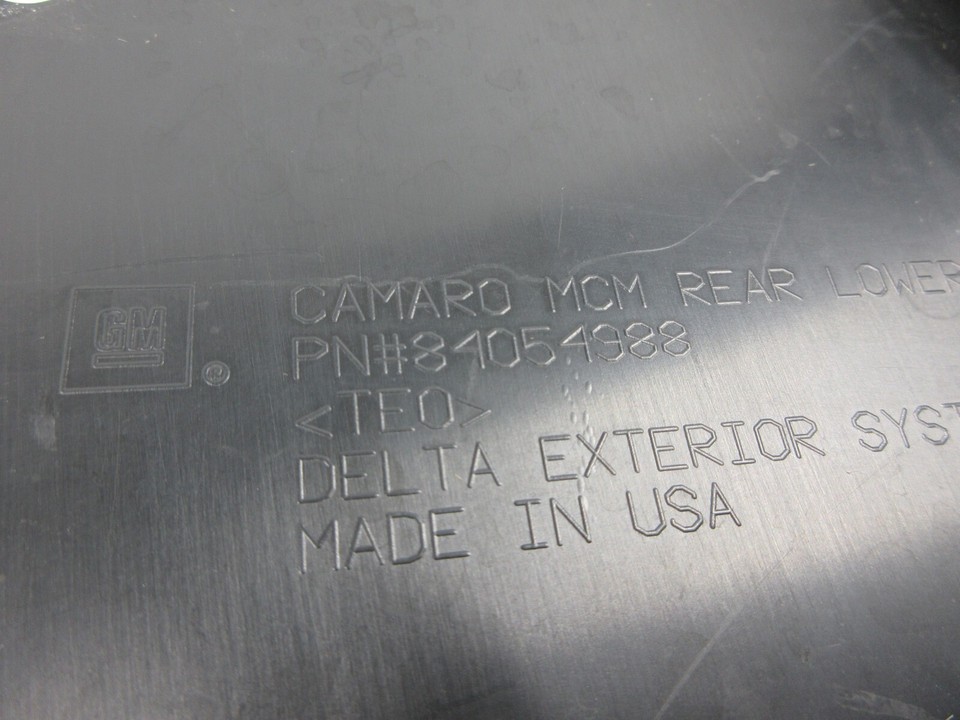 OEM 2019 2020 2021 CHEVROLET CAMARO SS REAR BUMPER LOWER VALANCE ...