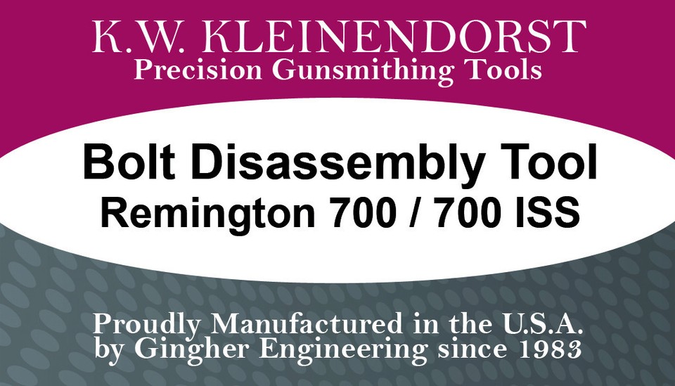 Kleinendorst Remington 700 / 700 ISS Bolt Disassembly Tool - Made in ...