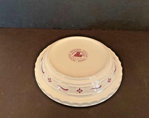 Longaberger 10” Grandma Bonnie Pie Plate Red trim | eBay