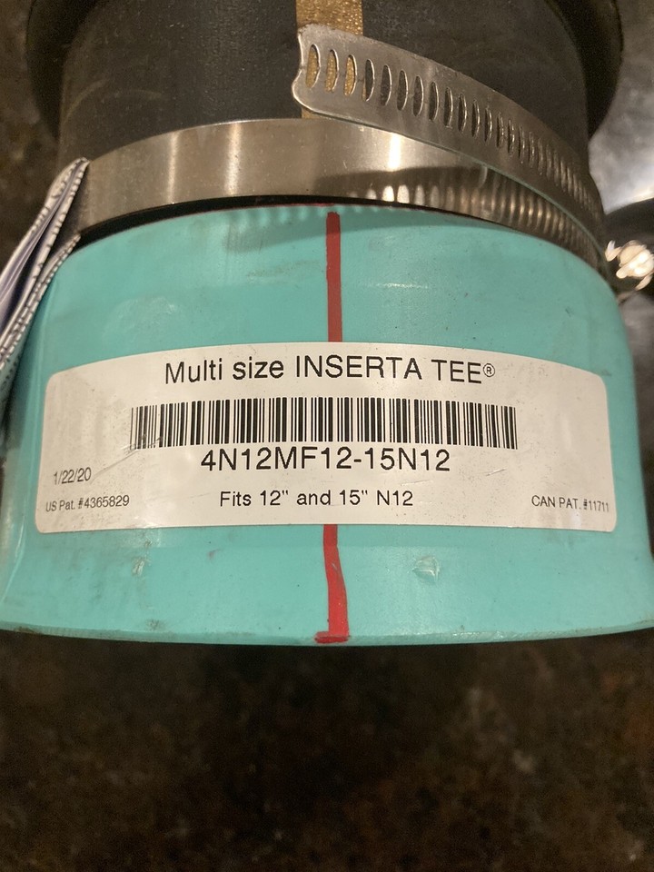 Inserta Tee 4 in. into 12-15 in. N-12 Pipe | eBay