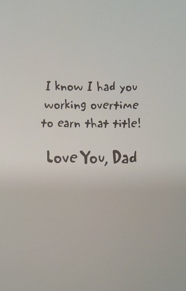 Funny Father's Day Card For The World's Greatest Dad F60 | eBay