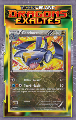 Carchacrok Reverse - NB06:Dragons Exaltés - 91/124 - Carte Pokémon ...