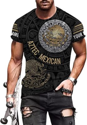 Personalized Name Aztec Shirts for Men, Aztec Warrior Shirt, Mexican ...