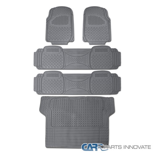 All Weather Heavy Duty Truck SUV Gray Rubber Floor Mats Front+Rear ...
