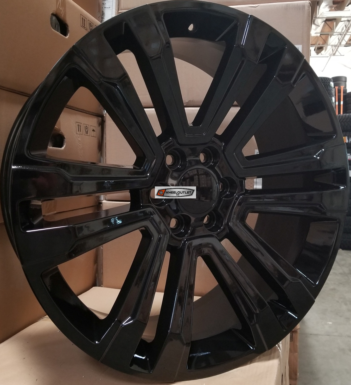 24 GMC Replica Rims Black Wheels Fit Tahoe Sierra Yukon Silverado ...