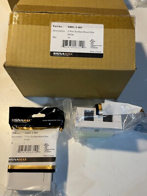 Signamax SMKL-2-WH White 2-Port Biscuit Wall Box, 10 pieces in a box | eBay