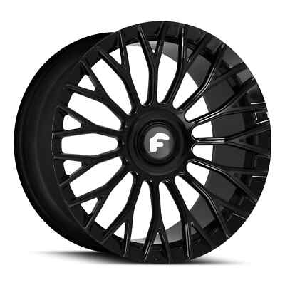 22" Inch BLACK Forgiato NB6-M STAGGERED 5x112 Audi Benz BMW Wheels Rims ...