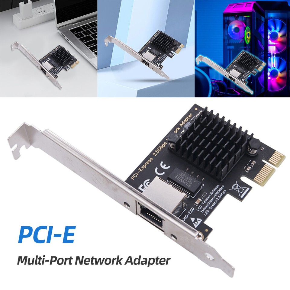 1/2/4 Port 2.5GB PCIe Network Card PCIe Network Adapter Convenient ...