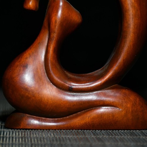 Exquisite Old Chinese boxwood handcarved character lovers tea spatula ...