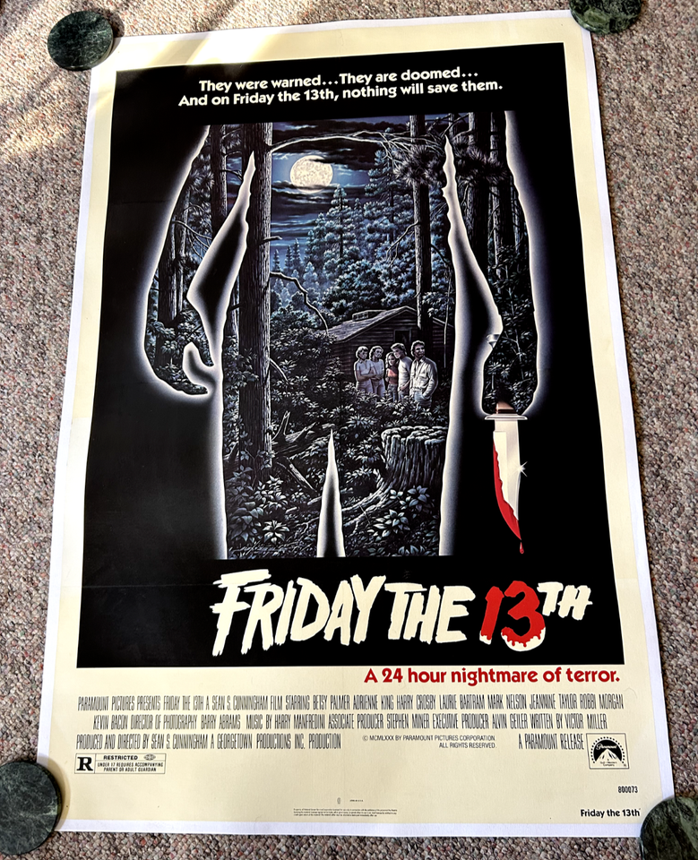 Friday the 13th Original Linen Backed Movie Poster 1980 One Sheet ...