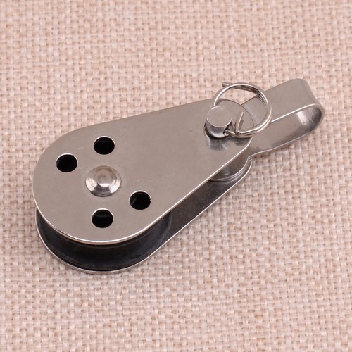 2pcs 25mm Stainless Steel 316 Nylon Sheave Pulley Block W Removable Pin ...