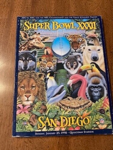 Super Bowl XXXII San Diego Official Game Program January 25 1998 ...