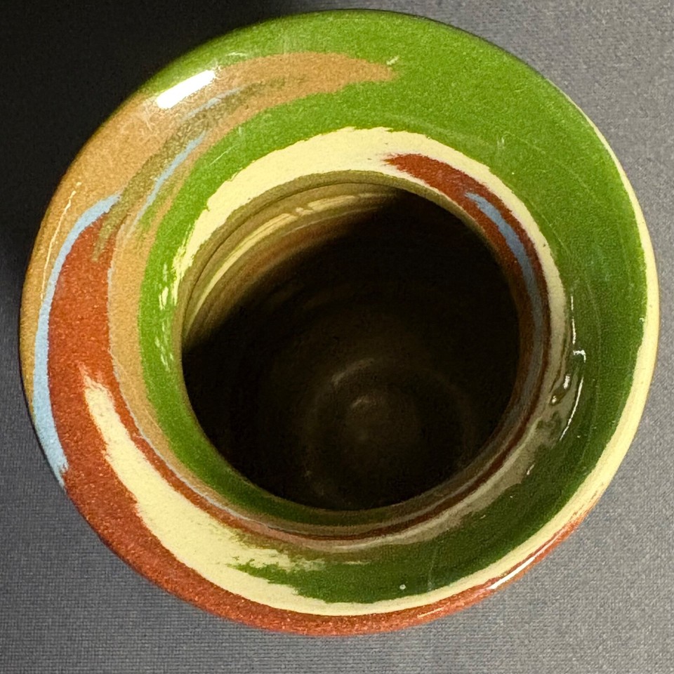 Desert Sands Pottery Vase Multi-colored Swirled Hand Made | eBay