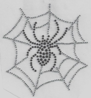 Halloween Bling Spider Web Hot Fix Rhinestone Rhinestud Design Iron On ...