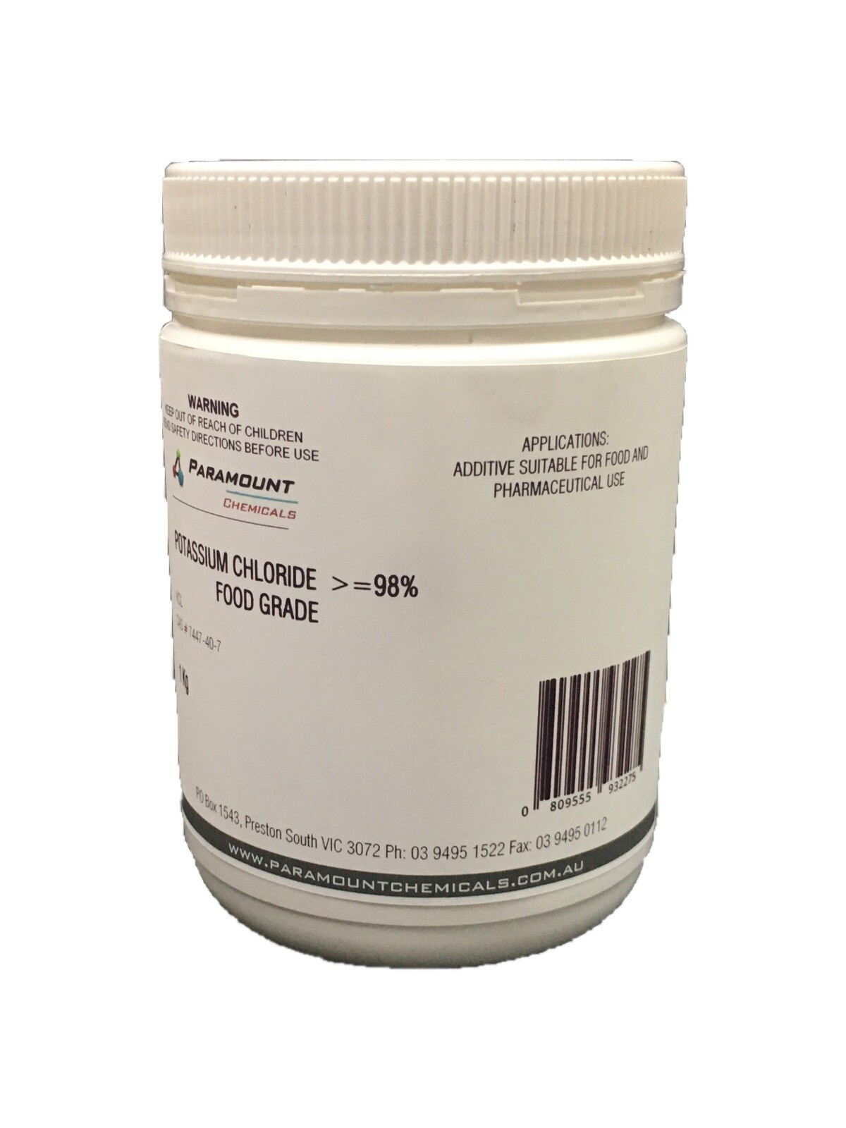 1 Kg Potassium Chloride Pure (KCL )Food Grade Salt Sub Supplement FREE ...