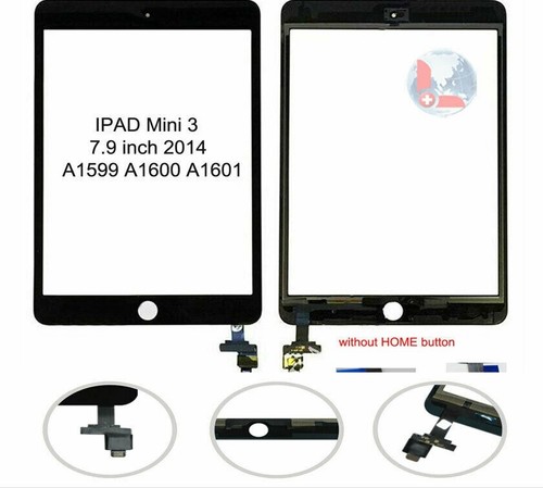 Black LCD Touch Screen Digitizer Glass for iPad Mini 3 A1599 A1600 ...
