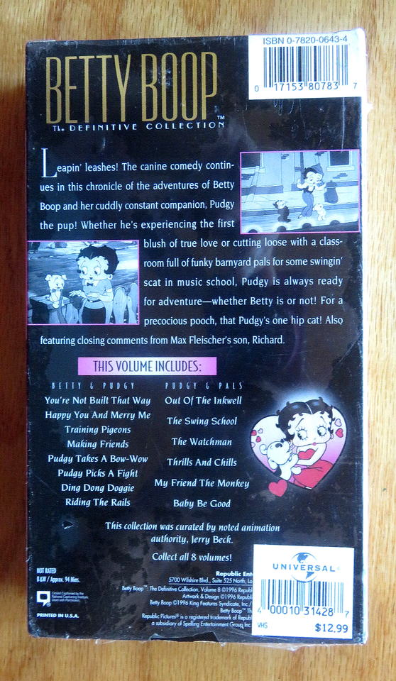 Betty Boop - The Definitive Collection: Vol. 8 VHS 17153807837| eBay