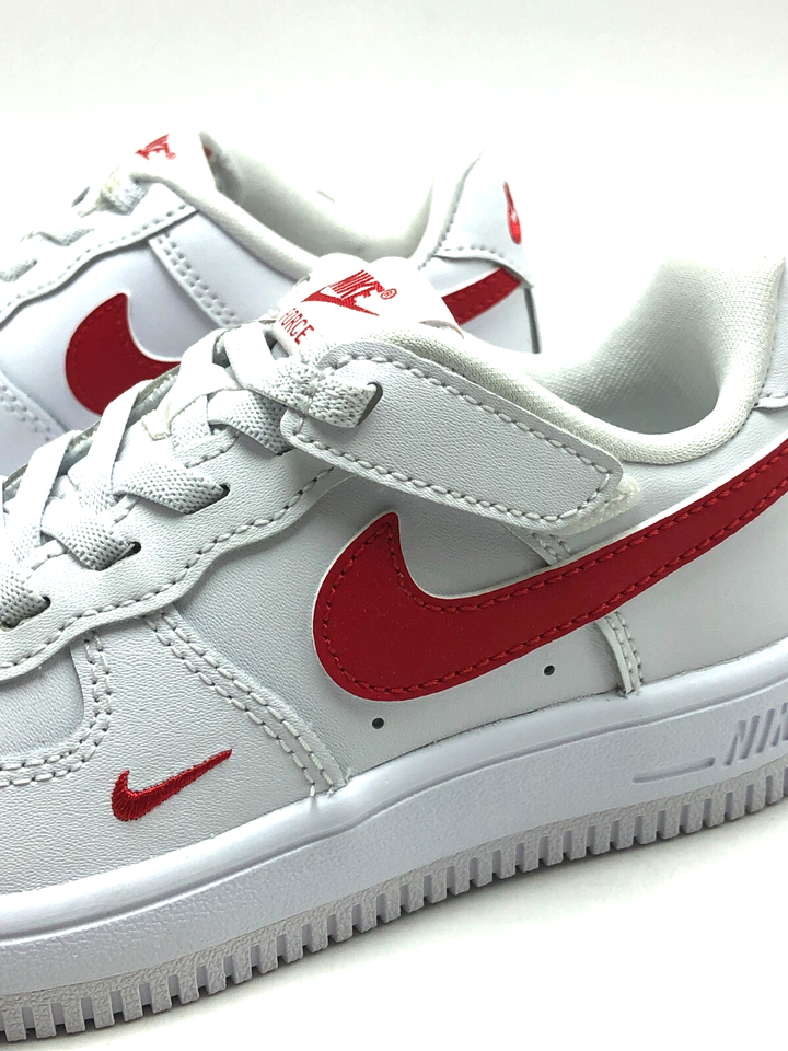 *NEW* Pre-School Kids Nike Air Force 1 Low Easy On (PS) White/Red ...