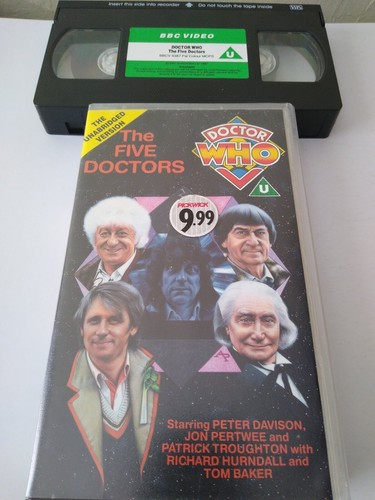 Doctor Who The Five Doctors VHS 📼 VIDEO UNABRIDGED VERSION 100 Play ...