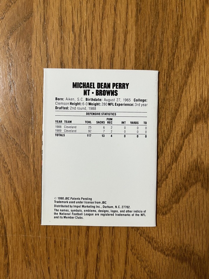 Michael Dean Perry 1990 Pro Set Collect A Books | eBay