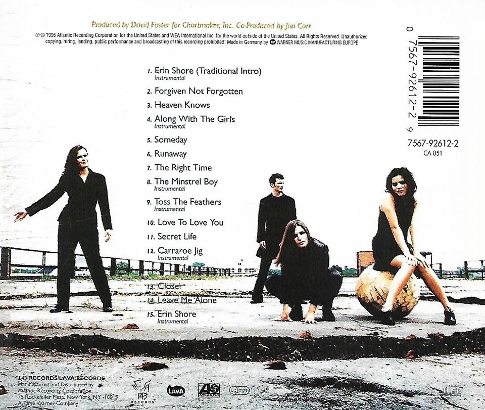 The Corrs - Forgiven Not Forgotten (1995 CD Album) NO JEWEL CASE ...
