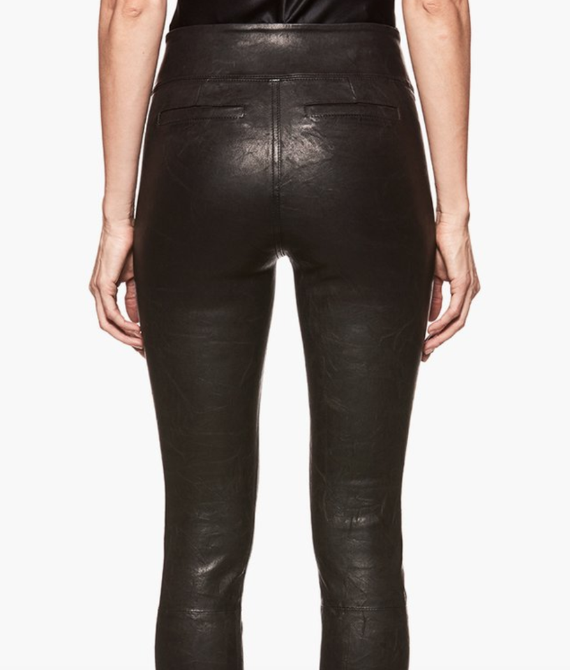 Paige. Ellery Ankle Zip, 100% Lamb Leather, Black, Size 27 | eBay