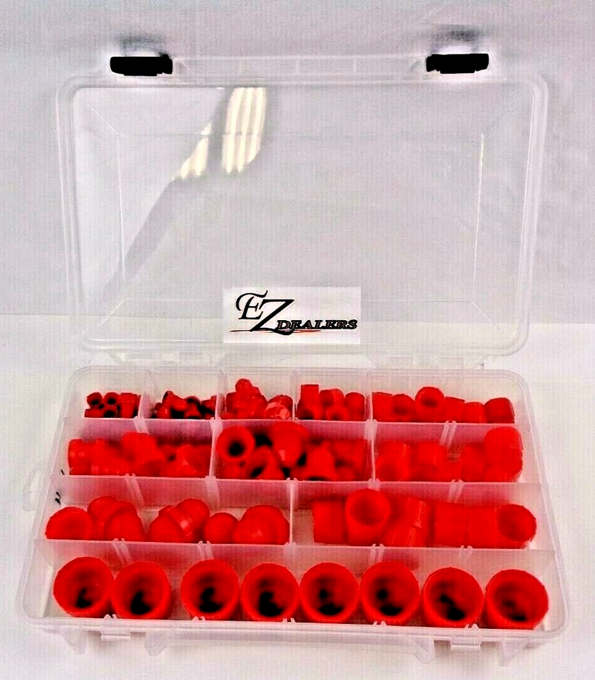 Hydraulic JIC Plastic Cap and Plug Kit Set 124pc 6 Sizes JIC Dust Caps ...