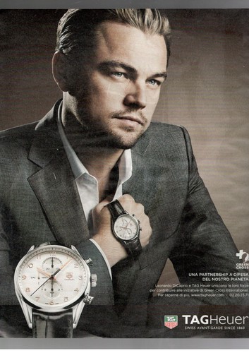 Leonardo DiCaprio Tag Heuer Carrera Watch 2012 Advertisement 1 Original ...