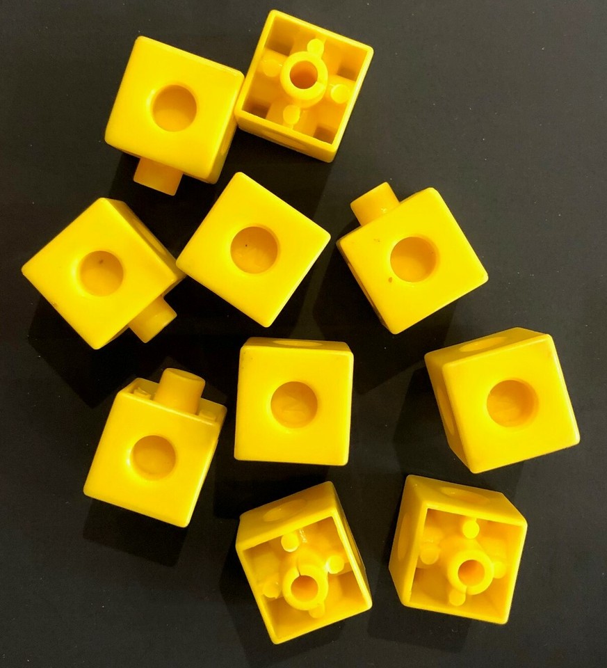 100 LINKING BLOCKS, Snap Cubes, Math Manipulatives (10 colors, 10 of ...