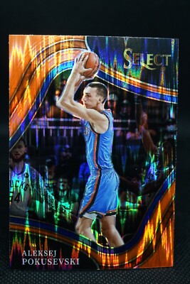 2021-22 NBA Select Aleksej Pokusevski Orange Shimmer Flash CourtSide ...