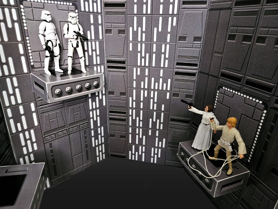 Death Star Chasm Backdrop Playset for 3.75 Star Wars Hasbro Kenner ...