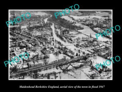OLD 8x6 HISTORIC PHOTO OF MAIDENHEAD ENGLAND VIEW OF THE TOWN IN FLODD ...