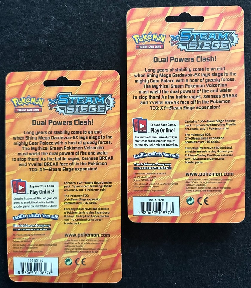 POKEMON XY STEAM SIEGE BLISTER BOOSTER PACK NEW LUCARIO FLOETTE BLACK ...