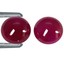 Natural Blood Red Ruby 7mm Round Cab Pair 4.08cts Unheated Madagascar ...