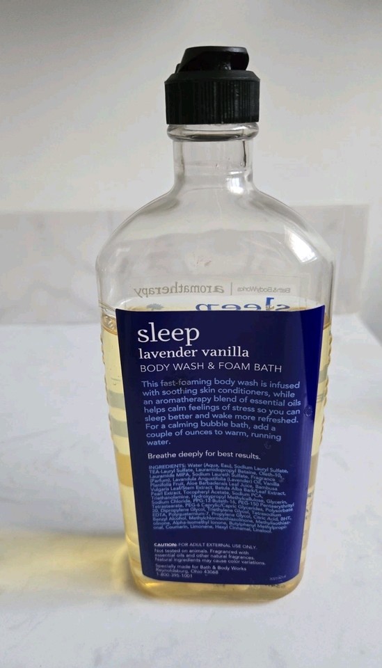 Bath & Body Works Aromatherapy Lavender Vanilla Sleep Body Wash &Foam ...