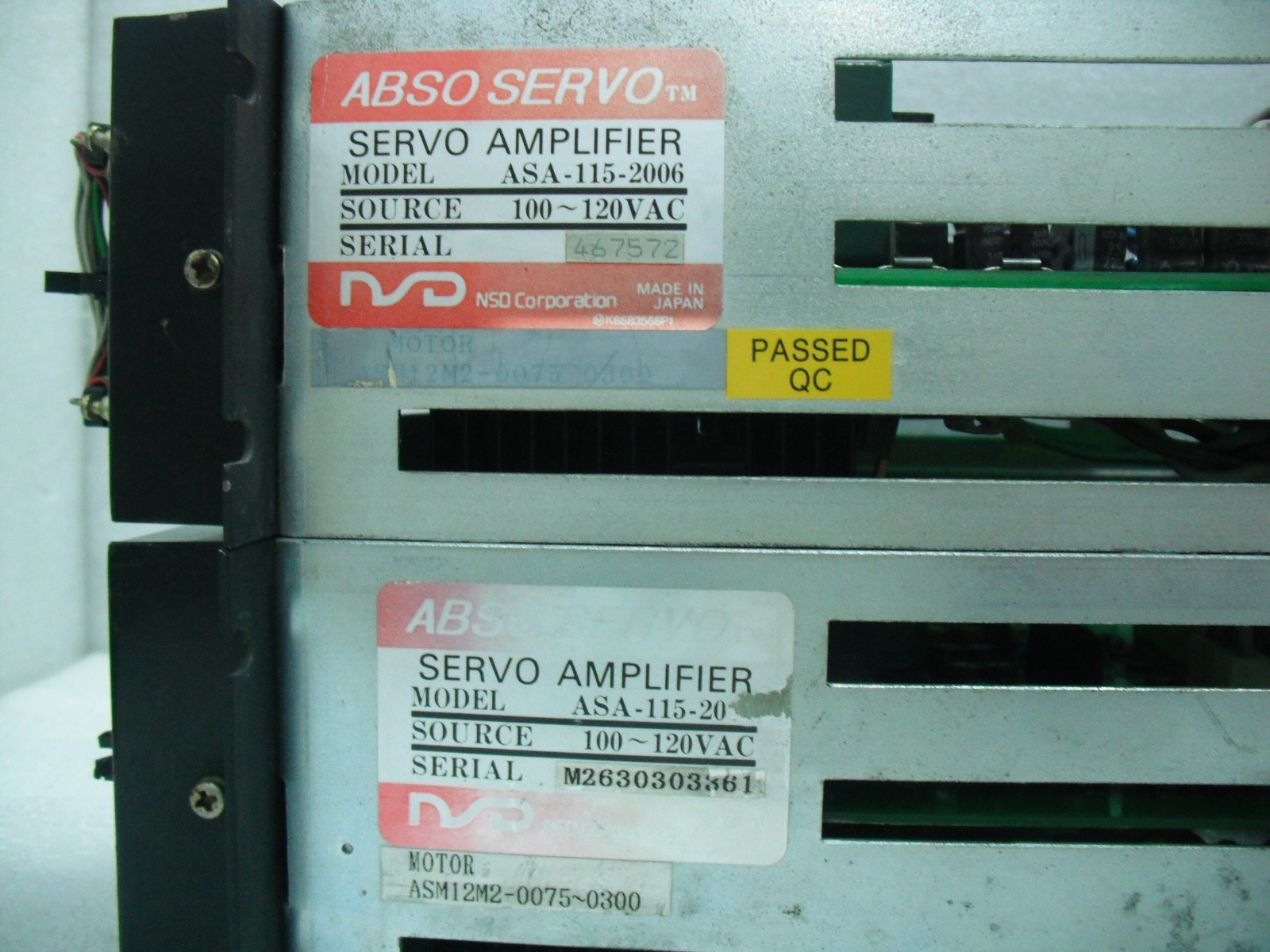 ABSO SERVO ASA-115-2006 Servo Amplifier ASA1152006 | eBay