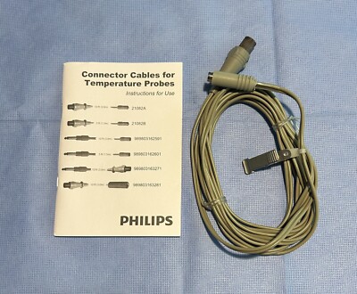 Philips 21082A 10 Extension Connector Cable for disposable Temperature ...