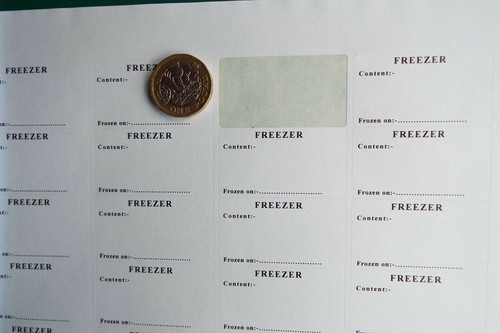 40-160 Medium freezer labels 25 x 46mm High Adhesion blank or pre ...