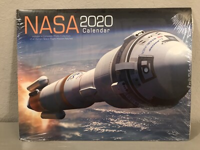 NASA 2020 Calender w/Complete Photo Collection of Mission Patches NEW ...