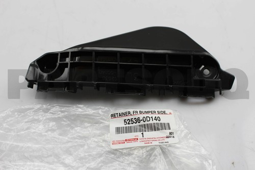 525360D140 Genuine Toyota RETAINER, FRONT BUMPER SIDE, LH 52536-0D140 ...