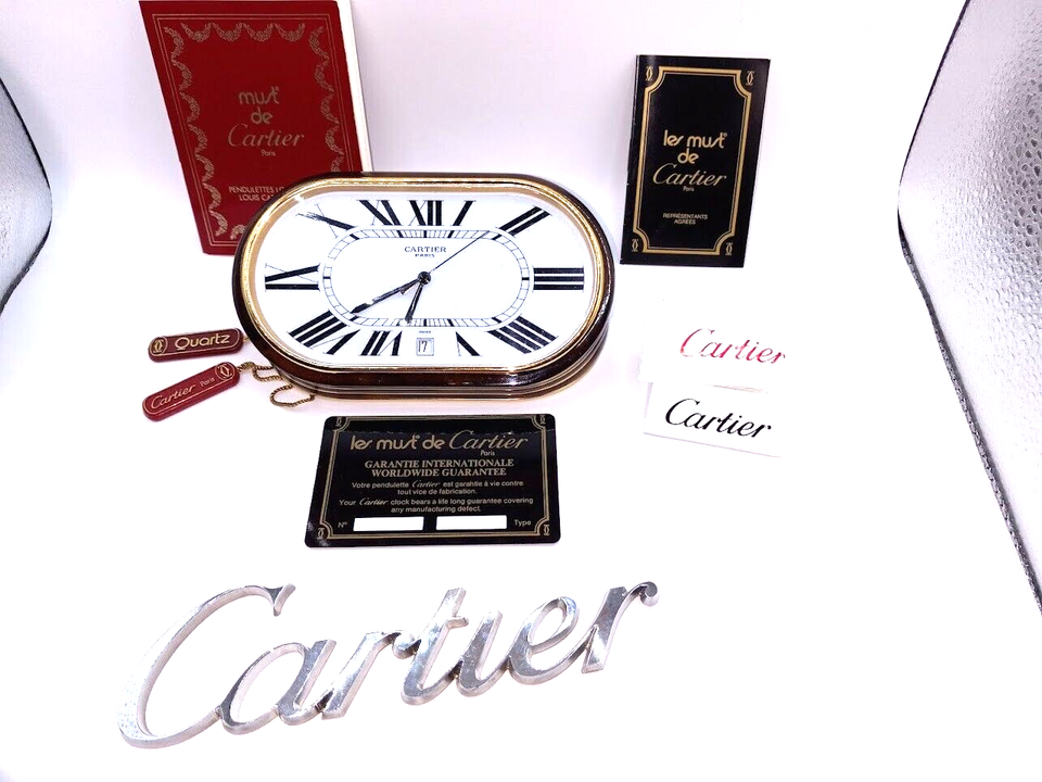 Cartier Accordion Mint Date Clock with Pamphlets True time capsule AAA ...