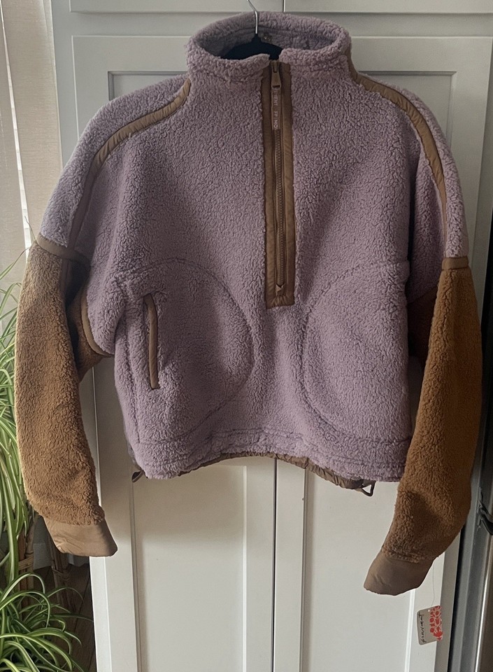NEW free People Movement Mountain High Logo Half Zip Fleece Sz S RTL ...