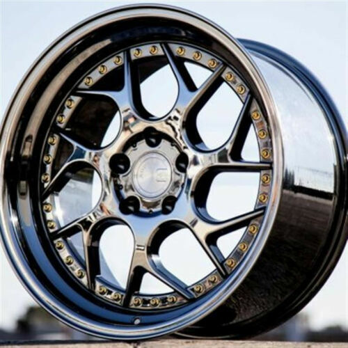 19x9.5/19x10.5 +22 Aodhan DS01 5x114.3 Black Chrome Wheels 19" Rims ...