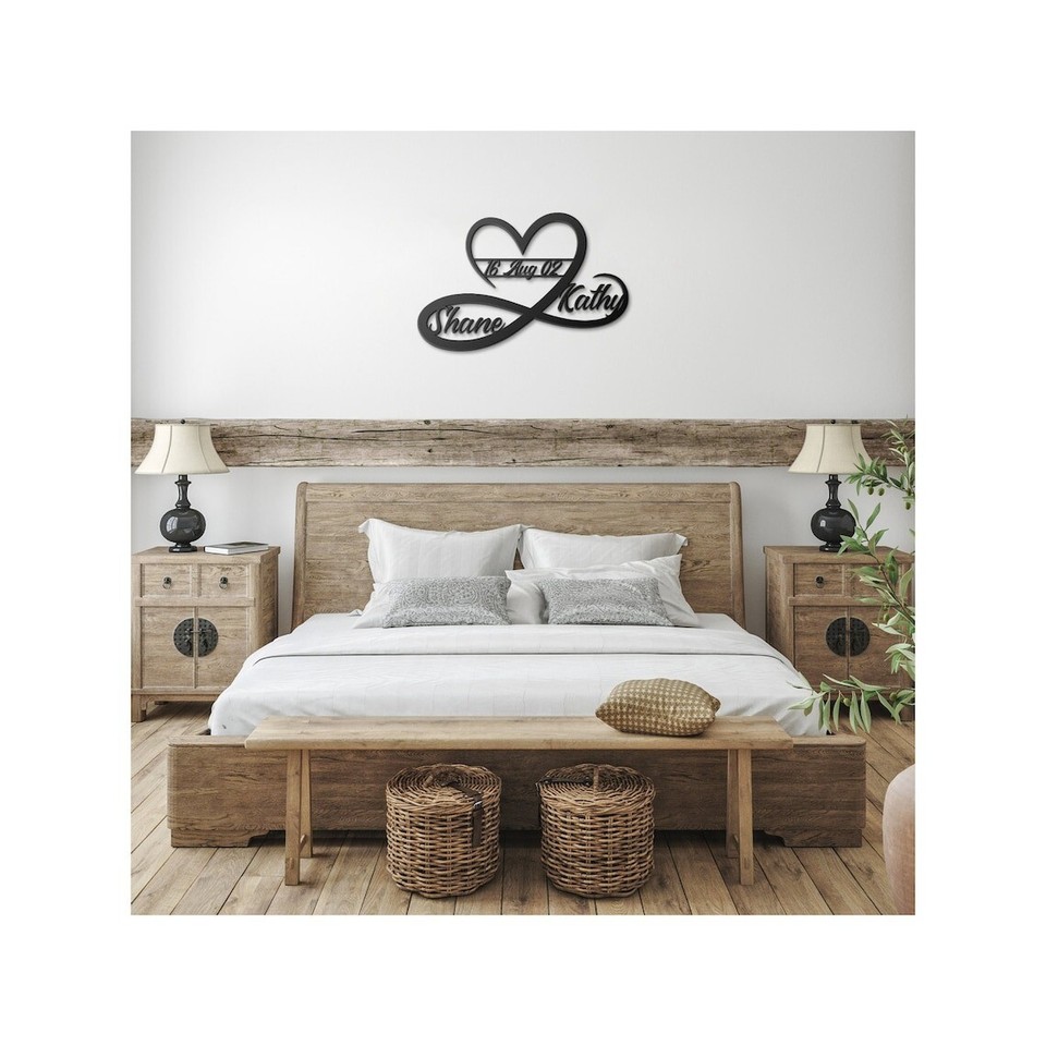 Personalized Infinity Heart Metal Signs, Love Sign Wall Decor ...