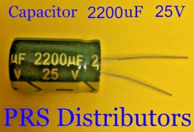 CAPACITOR 2200uF 25V Radial Electrolytic Capacitor 2200mF 2200 uF USA ...