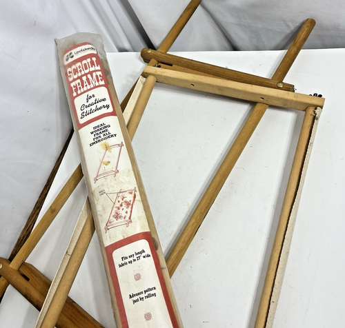 3 Wooden Rotating Scroll Frame Needlepoint Cross Stitch Embroidery 18 ...